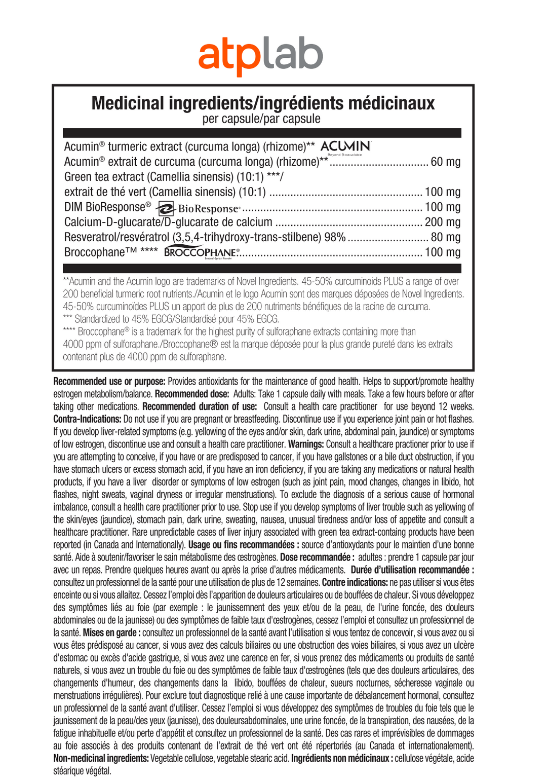 ATP LAB - Estro Control 60 capsules – Shop Santé