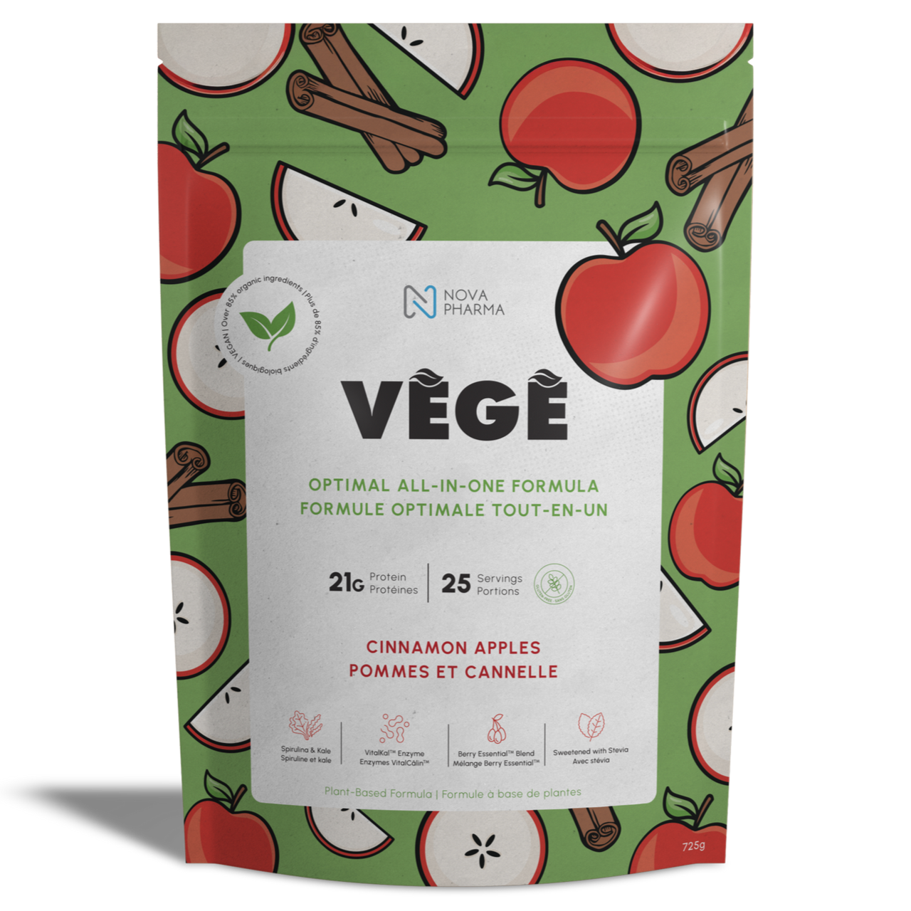 Nova Pharma - Mélange de Protéines Végétales Complètes 725g – Shop Santé