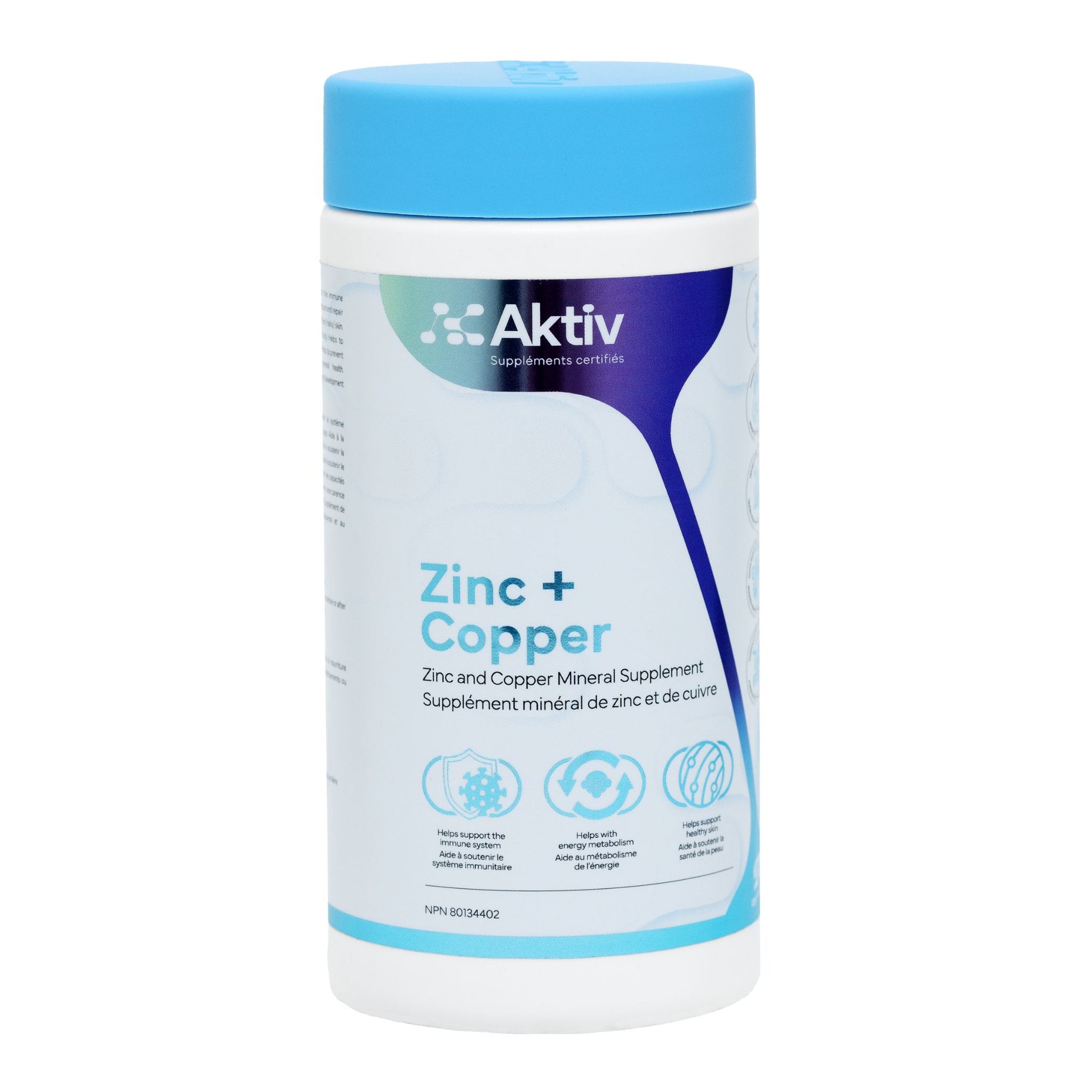 AKTIV - Zinc + Cuivre - 90 capsules – Shop Santé